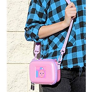 CASEMATIX Pink Camera Case Compatible with VTech KidiZoom Camera - Protective Travel Case with Shoulder Strap Compatible with VTech KidiZoom Duo Selfie Cam, Pix, Twist Connect and More!