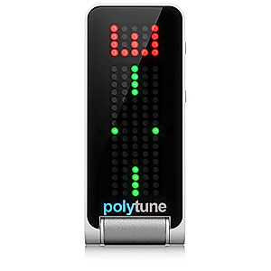 TC Electronic POLYTUNE CLIP Clip-On Tuner with Polyphonic, Strobe and Chromatic Modes and 108 LED Matrix Display for Ultimate Tuning Performance