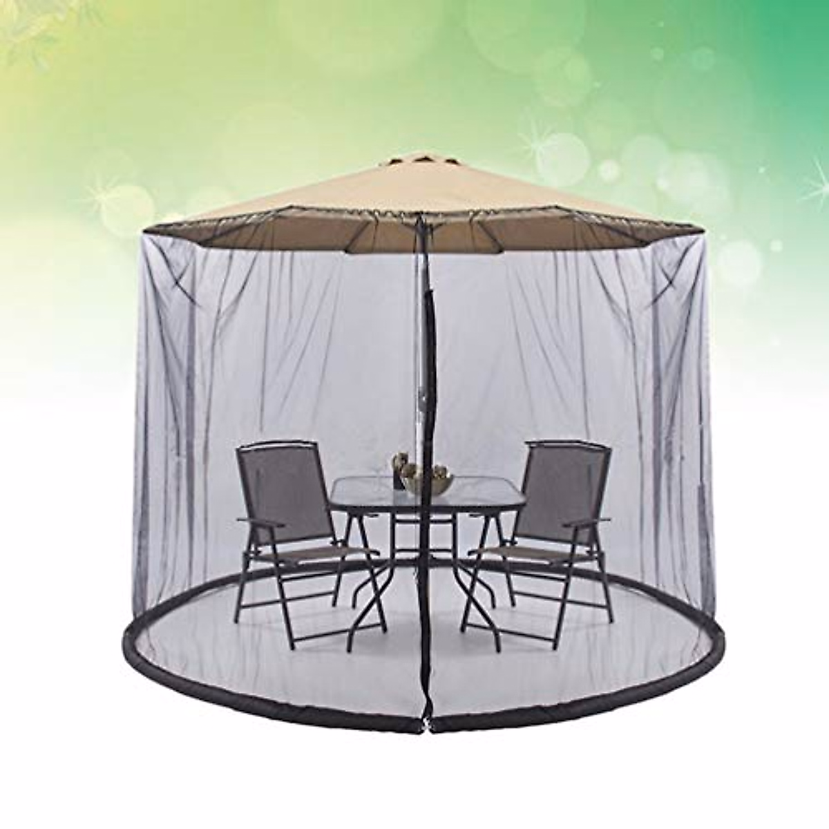 Yardwe Umbrella with Mosquito Netting Screen Table Screen for Outdoor Bar Garden