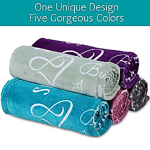 Gifts for Sister Blanket, Mothers Day, Birthday Gift for Sister from Sister, Say Happy Birthday Sister with a Snuggly Soft Sister Throw Blanket 60x50 Inches (Teal, Fleece)