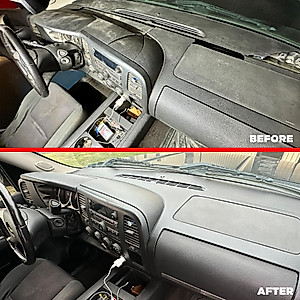 DashSkin One Piece Molded Dash Cover Cap Compatible with 2007-2013 Silverado/Sierra w/Dual Glovebox Dashboards in Ebony/Black - Easy Cracked Dashboard Fix