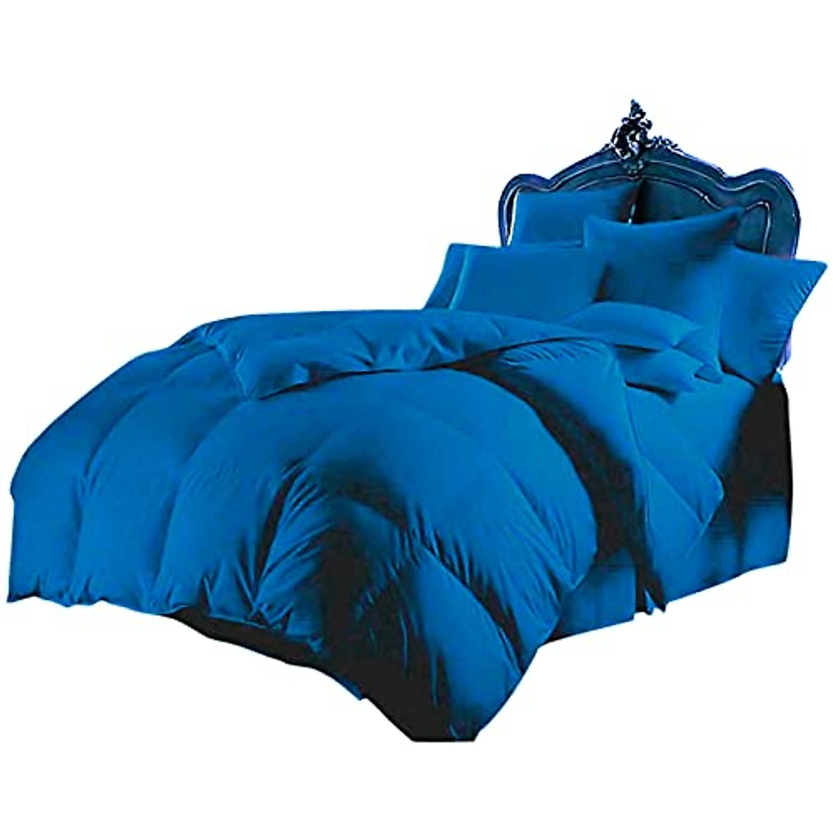 Utra Soft Bed in Bag 1000 Series Egyptian Cotton 3 Piece 500 GSM Warm Comforter Set ( Comforter + 2 Pillow Cases ) Bedding Set Full Royal Blue