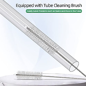 UPETTOOLS Shrimp Feeding Dish Set, Aquarium Fish Feeder Tube Kit with Feeding Ring,Cleaning Brush for Fish Tank