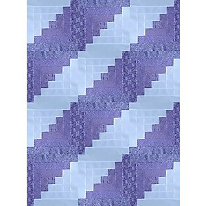 Purples and White Log Cabin Block Kit - Makes a 42 x 56 Quilt Top Only
