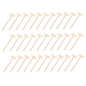 Gcroet Mini Wooden Hammer Seafood Shellfish Dessert Making Mallet Mini Educational Toy Mallet for Chocolate Jewelry Craft 30PCS Mini Wooden Hammer,Wooden Crab Mallet,Seafood Shellfish Hammers,Dessert