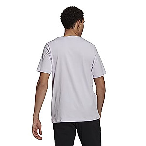 adidas Men's Essentials Gradient Logo Tee, Purple Tint, Medium