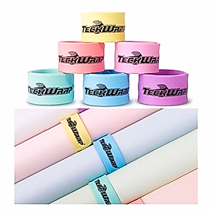 TECKWRAP Vinyl Roll Holder Craft Vinyl Storage Organizer - Silicone Slap Bracelets For Kids 6 Pcs/Set Slap Bands Wristband for School Party Home Decor DIY Adhesive Vinyl HTV Iron-on Wallpaper