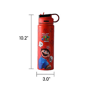MINISO Super Mario Bros Collection Stainless Steel Water Bottle with Handle - 900mL