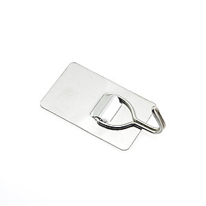 Yashoyi 4PCS Heavy Duty Wall Hooks Waterproof Stainless Steel Wall Hooks with Adhesive Back No Drilling Storage Traceless Strong Adhesive Hooks Rack for Hanging Clothes Bathroom Hanging Coat Hat