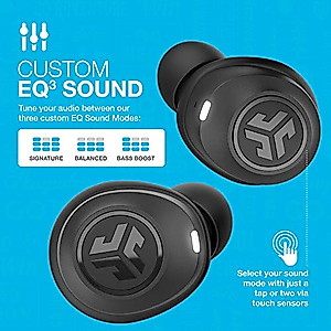JLab JBuds Air True Wireless Signature Bluetooth Earbuds + Charging Case - Black - IP55 Sweat Resistance - Bluetooth 5.0 Connection - 3 EQ Sound Settings Signature, Balanced, Bass Boost