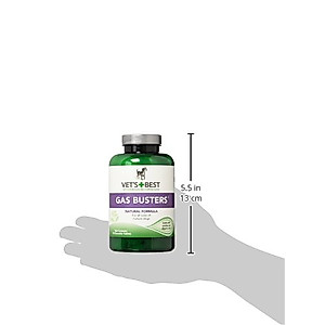 Vet's Best Gas Busters Dog Supplements | Gas, Bloating, Constipation Relief and Digestion Aid for Dogs | 90 Chewable Tablets