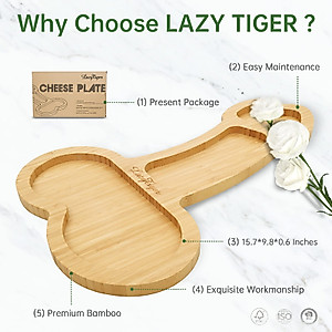 Housewarming,Wedding,Birthday gift for Lady,Valentine's Day,Christmas, Graduation gift,Appetizer Plates,charcuterire board, cheese board,Funny Cutlery Kitchen Wine Meat Cheese Platter (Right)