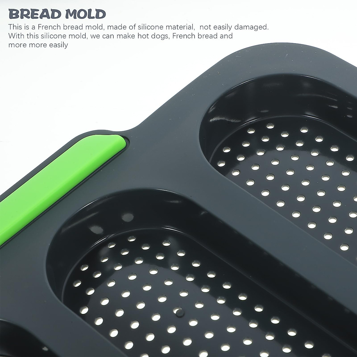 Abaodam Silicone Baking Pan Set - Heart Shape, Dark Gray, Non-Stick, Dishwasher Safe, Ideal for Baking Bread, Cookies, Hot Dogs, Wedding, Picnics