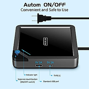 Coffee Mug Warmer Dual USB - Yolin Cup Warmer for Office Desk Use / Electric Beverage Warmer with Auto Shut Off After 8 Hours Feature / Coffee Warmer Plate for Cocoa Tea Water Milk Candle