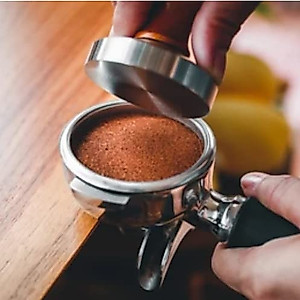 Coffee Tamper Espresso Hand Press With Stainless Steel 304 Coffee Tamper 51MM,Tamper Mat Latte Art Stencil Set