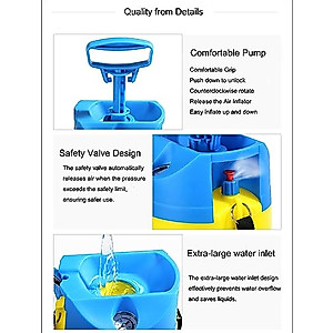 MOOCHI 1.3 Gallon Portable Lawn and Garden Pump Pressure Sprayer with Pressue Gauge Meter and Pressure Relief Valve, Safe Comfortable Usage