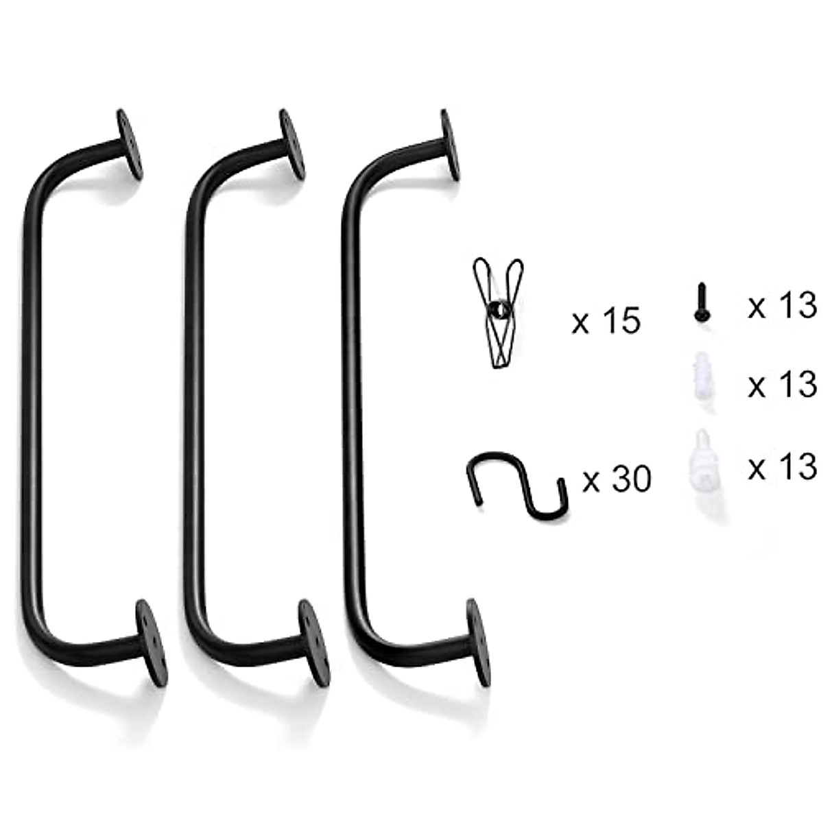 Mkono Set of 3 Hat Rack for Wall Baseball Cap Organizer Holder with 30 Hooks Modern Metal Hat Storage Display Rack Wall Mount Cowboy Hat Hooks Rack for Closet Bedroom Organize