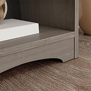 UrbanPro Engineered Wood Corner Desk in Silver Sycamore/Brown Finish