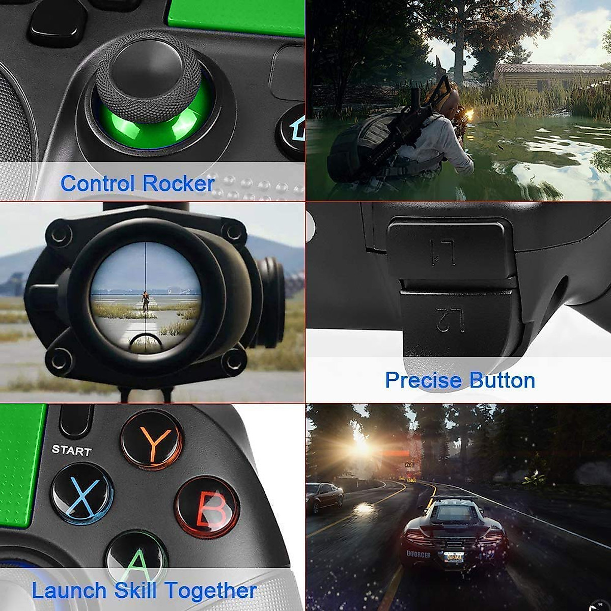 Mobile Game Controller,BestOff Wireless Controller Gamepad Compatible with iOS Android iPhone iPad Samsung Galaxy (does not support above ios 13.4)