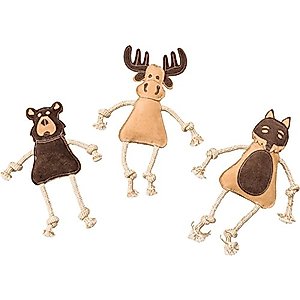 SPOT Dura-Fused Leather Forest Animals Dog Toys | 14 inch | 1 Piece, Style May Vary (54120)