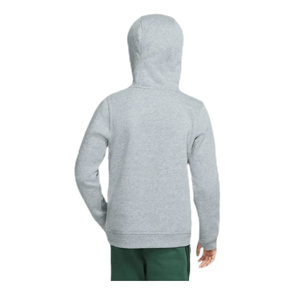 Nike Boy's NSW Pull Over Hoodie Club, Carbon Heather/White, Large