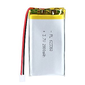 AKZYTUE 3.7V 1500mAh 623360 Lipo Battery Rechargeable Lithium Polymer ion Battery Pack with PH2.0mm JST Connector