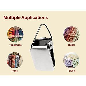 Hanging Clips Pack of 10 Triangle Back Medium Power for Tapestry Small Rugs,Towel, Shawl and Paintings by Wise Linkers …