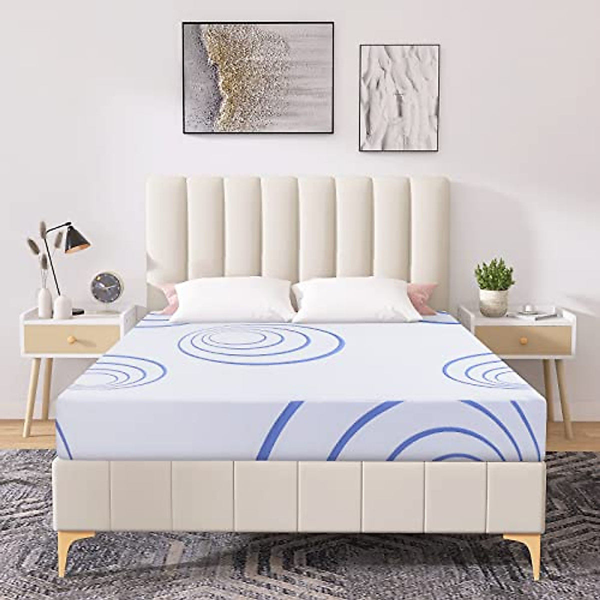 Opoiar 8 inch Memory Foam Mattress Twin Size,Gel Bamboo Charcoal AeroFusion Mattress in A Box,Breathable Medium Mattress Supportive & Pressure Relief,Made in USA, CertiPUR-US Certified