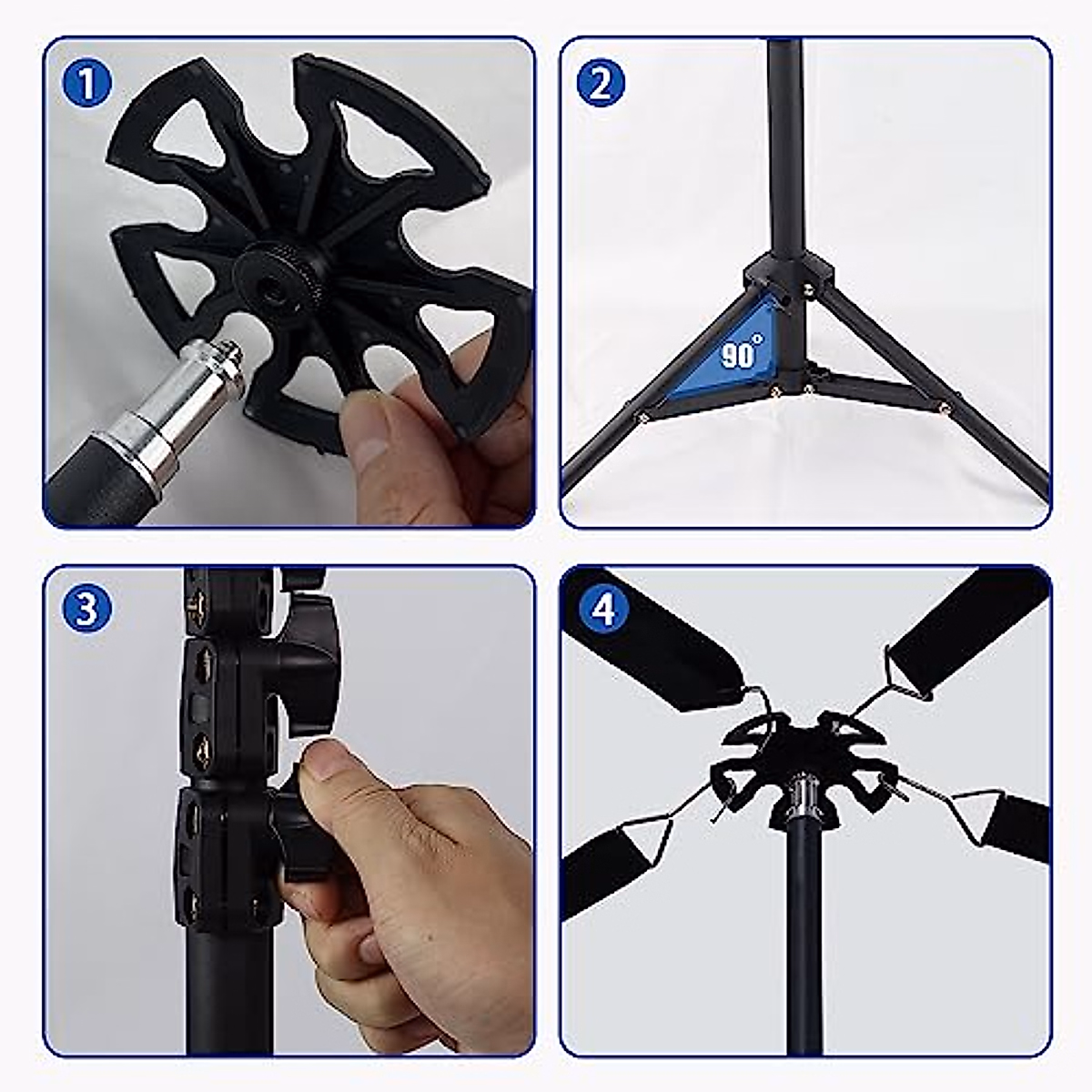 WOMACO Patio Furniture Cover Support Poles, Adjustable Metal Patio Sofa/Table Cover Poles Post, Outdoor Dining Set Cover Holder Stand, Grill Griddle Cover Support Pole (1 Pack)