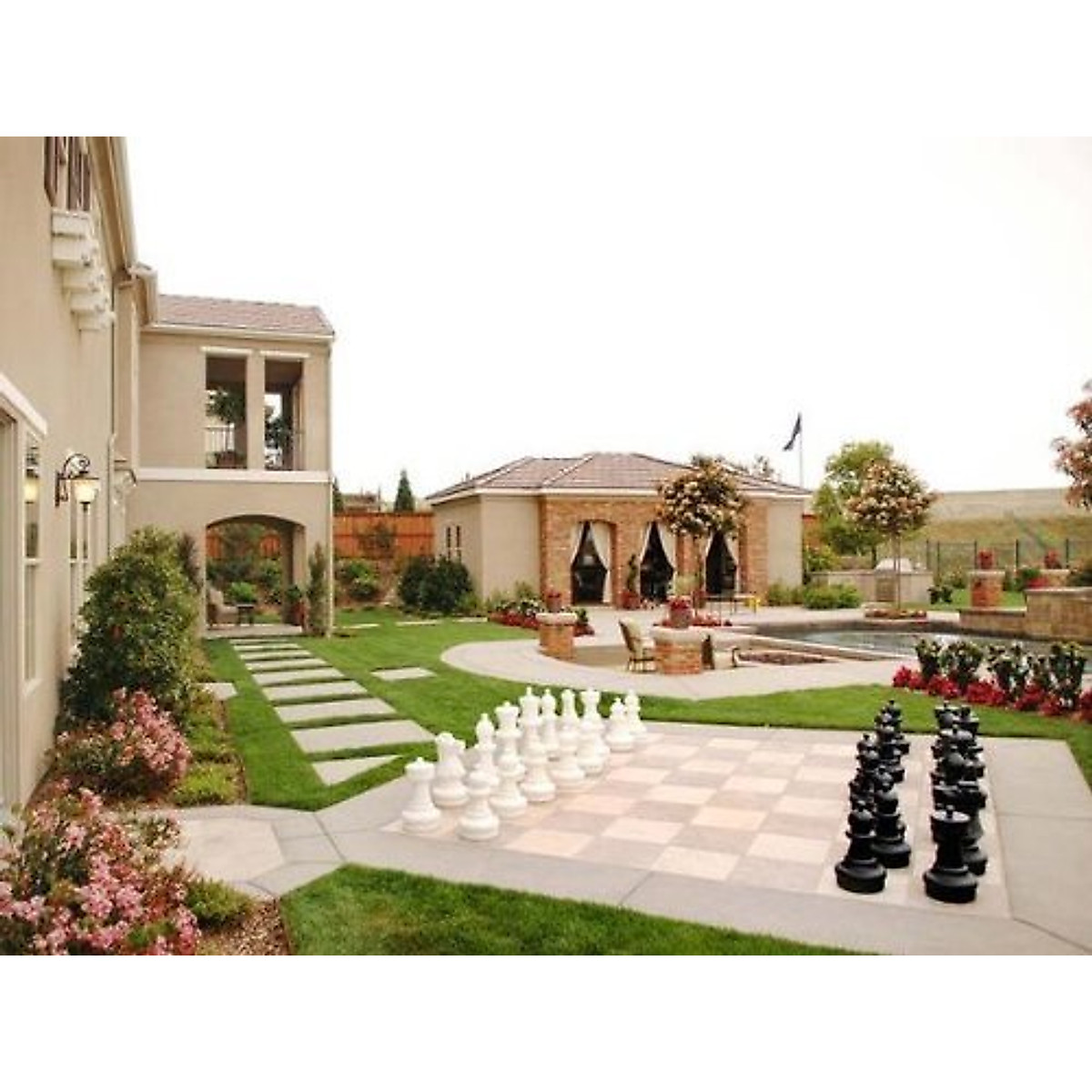 MegaChess Giant Oversized Premium Complete Set of Chess Pieces with 25 Inch Tall King - Black and White