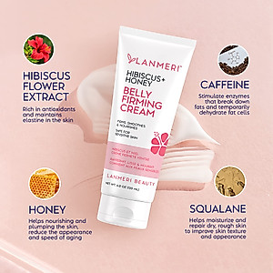Lanmeri Hibiscus and Honey Belly Firming Cream for Skin Smoothies Firm Refine Body, Thighs and Belly Skin Tightening Cream for Women & Men, 120ML