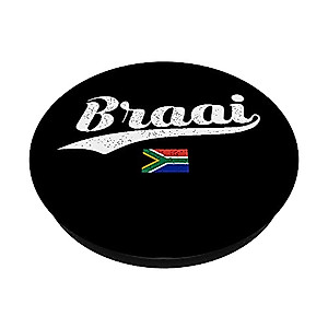 Braai Funny South African Flag BBQ Family PopSockets PopGrip: Swappable Grip for Phones & Tablets
