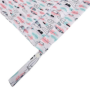 TRENSOM Wet Bag for Cloth Diapers Waterproof Reusable Bags with Two Zippered Pockets Ins Feathers Wet Dry Bag Travel Beach Pool Yoga Gym Bag for Pump Swimsuits Wet Clothes 3pcs