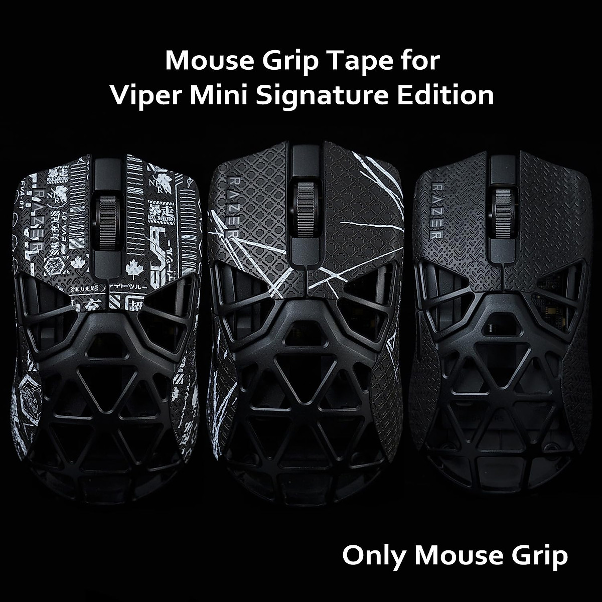 Hokeyio Mouse Grip Tape Sticker for Razer Viper Minise Mini Signature Edition Non Slip Suck Sweat Pre Cut Easy Instand M4A4