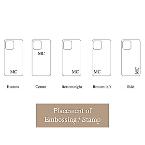 Custom Embossed iPhone Case - Personalized Leather Case for iPhone 15, 14, 13, 12, 11, XR, XS, X, 8, 7 Plus, Pro, Max, SE, Mini - Custom Text, Date, Name, Initials, Monogram, Engraving, Gift idea