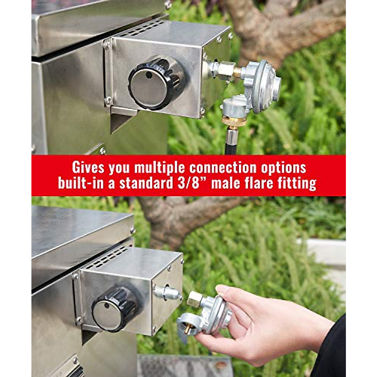 GASPRO Multi-Tasking Propane Infrared Outdoor Cooking Master, XL Steakhouse & Cast-Iron Griddle 2-in-1, Dustproof Foldable Panel