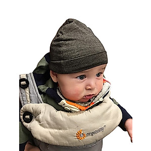 EMF Baby Hat Beanie EMF Blocking Baby Beanie Microwave RF Shielding All Season Baby Beanie Cap Black, Brown, 1-4