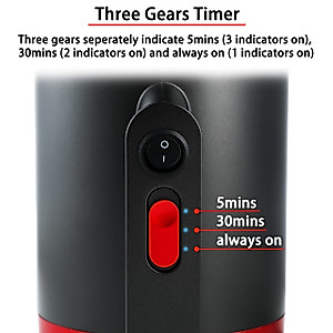 Simple Deluxe 32-inch Bladeless Fan, 9H Timer 10 Speeds with Remote Control, Heater & Fan Combo, Air Circulator Fan for Home Air Conditioner, Black