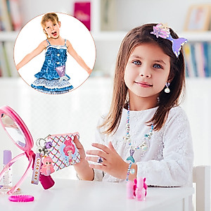 Mermaid Gifts Birthday Gifts for Girls 3 4 5 6 7 8 9 10 11 12 Years Old, Little Mermaid Tail Blanket Mermaid toys Jewelry Makeup Set, Christmas Gifts for Teen Girls