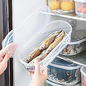 2pcs Food Drain Container for Scallion Garlic Paste Pepper Thickened Durable Container 2pcs Food Fresh-keeping Box Food Grade Safe Container for Ginger Seasoning Condiment