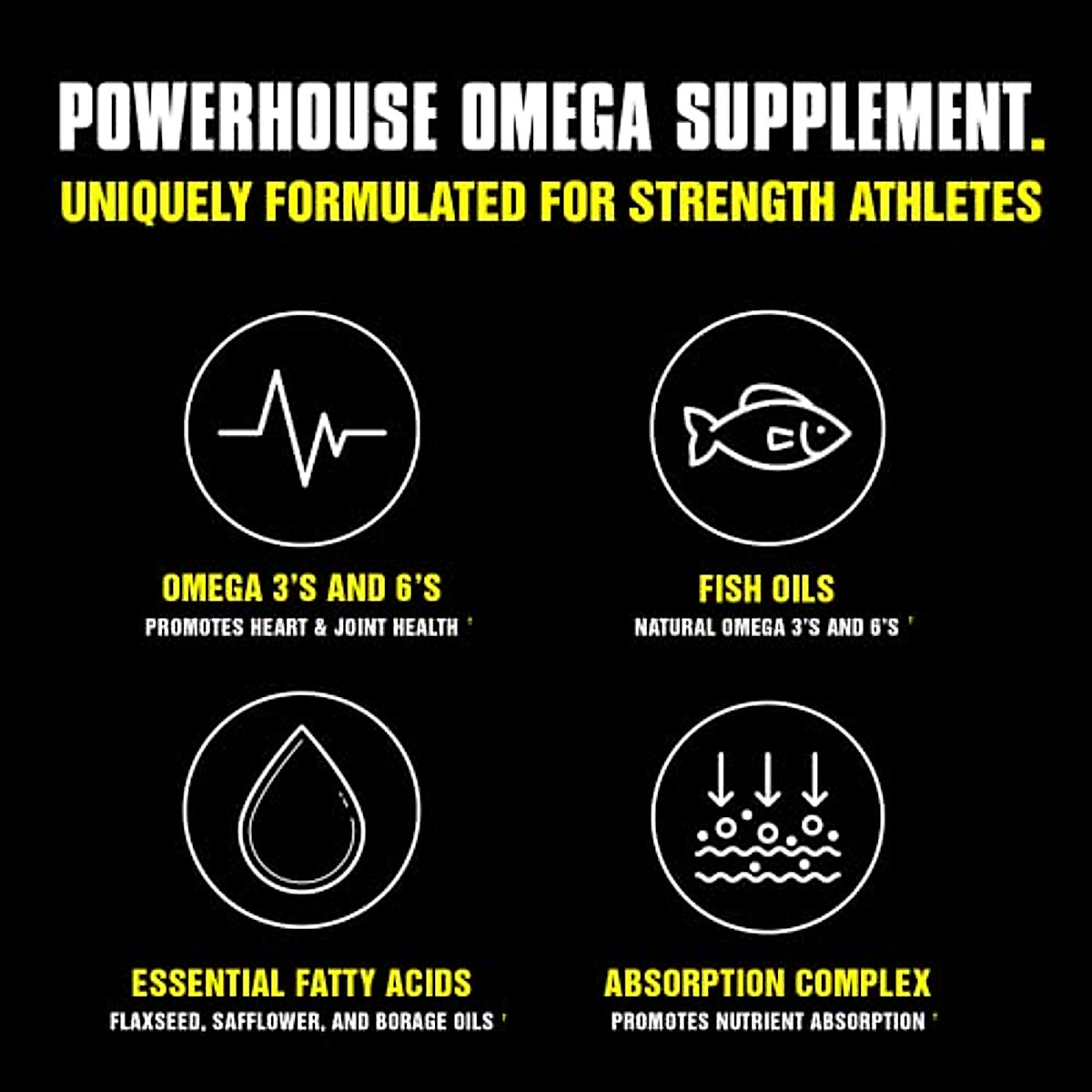 Animal Omega-Omega 3 6 Supplement-Fish Oil,Flaxseed Oil,Salmon Oil,Cod Liver,Herring, and more-10 Sources of Omegas and EFAs -Full dose of EPA,DHA,CLA+Absorption Complex-Pack of 30(Packaging may vary)
