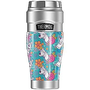 THERMOS Scooby-Doo Flower Pattern STAINLESS KING Stainless Steel Travel Tumbler, Vacuum insulated & Double Wall, 16oz