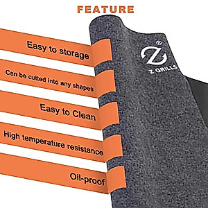Z GRILLS 48 ×36 Inch Under Grill Mat, Fireproof Grill Pads for Outdoor, Durable Deck and Patio Protective Mats