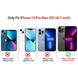 NITITOP Compatible for iPhone 13 Pro Max Case Clear Flower Floral Camera with Lovely Bracelet Chain Bear Lens Case for Women Girls, Shockproof Protective Soft TPU Cover - Blue