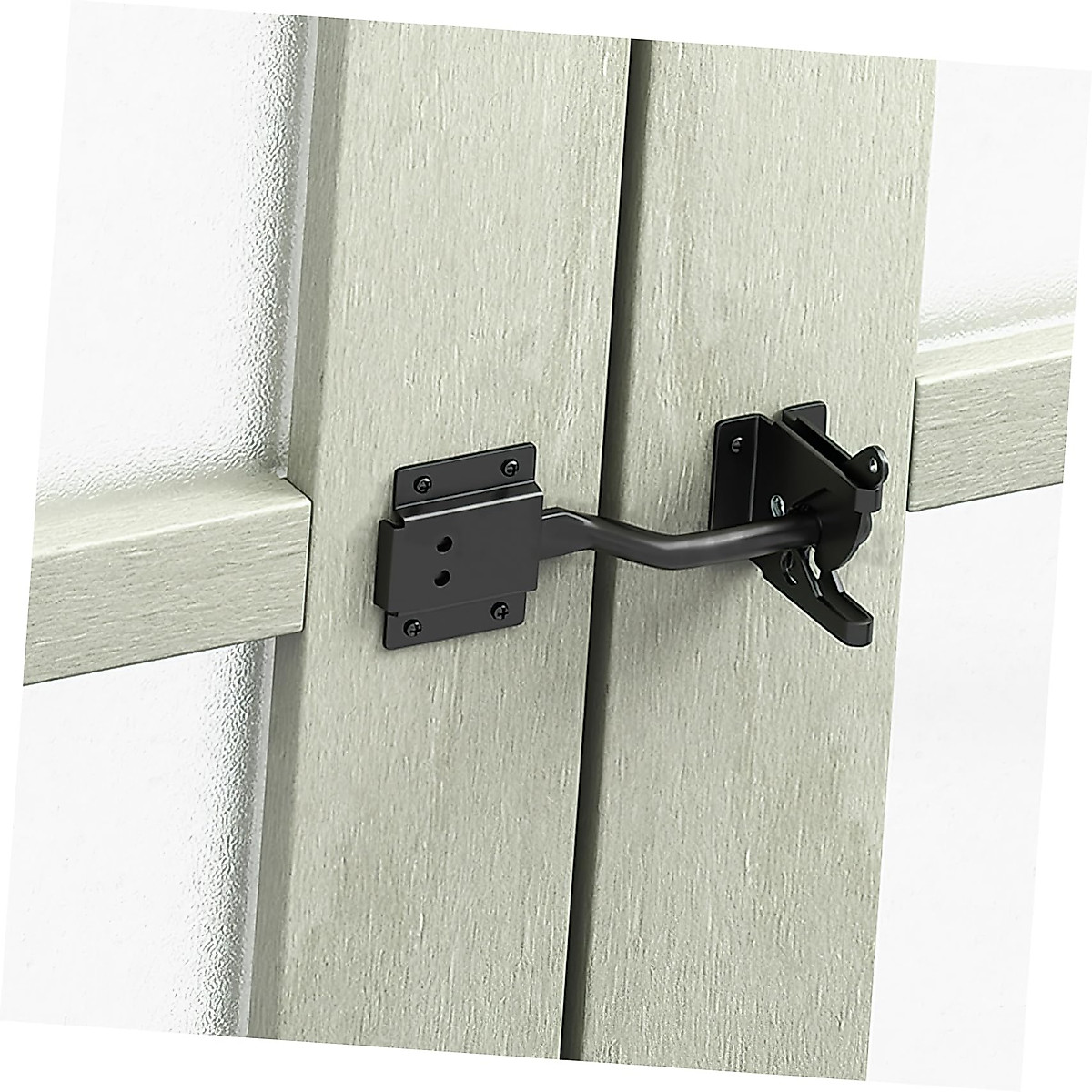 Housoutil 1 Set Hinges gate Latch for Wooden Fence Latch Hook Fence Latch gate Locks for Wooden Fence gate latches Heavy Duty gate Latch gate Handles Long Door Latch The Fence Carbon Steel