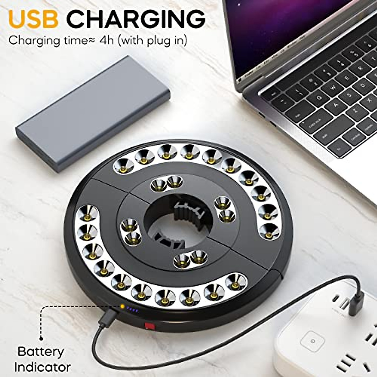 Eletorot Patio Umbrella Lights-Rechargeable Outdoor Lights for Patio Decor, Patio Table Light 28 LED 3 Lighting Modes, Cool Patio Pool Accessories Backyard Decor