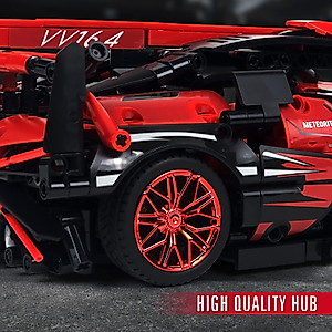 M Menbis Sports Car Apollo MOC Building Kit, Construction Toy, Adult/Teens Cars Building Model , 1:14 Realistic Sports Car Building Set for Boys Age 12-16 8-14 (1373 Pcs)