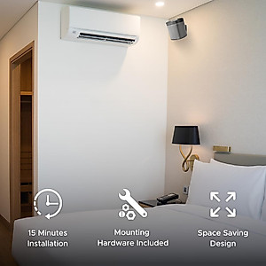 Play 1 Wall Mount, Black, Pair, Compatible with Sonos Play:1 Only, Twin Pack, Adjustable Swivel & Tilt Mechanism, 2 Mounting Brackets Includes All Fixings