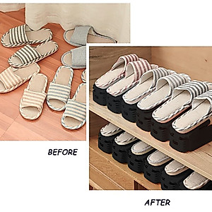 Soerreo Shoe Slot Storage Box Adjustable Shoe Rack Save Space Suitable for High Low Heels, Sneakers and Sandals (10 Piece Set)