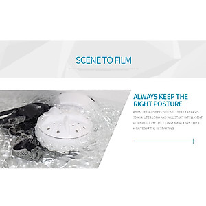 Ultrasonic Washing Machine, Double Power Version, 2023 Upgraded Portable Twin Turbo Washer, Portable Washing Machine with USB and Speed Control for Travel Business Trip or College, White - AB